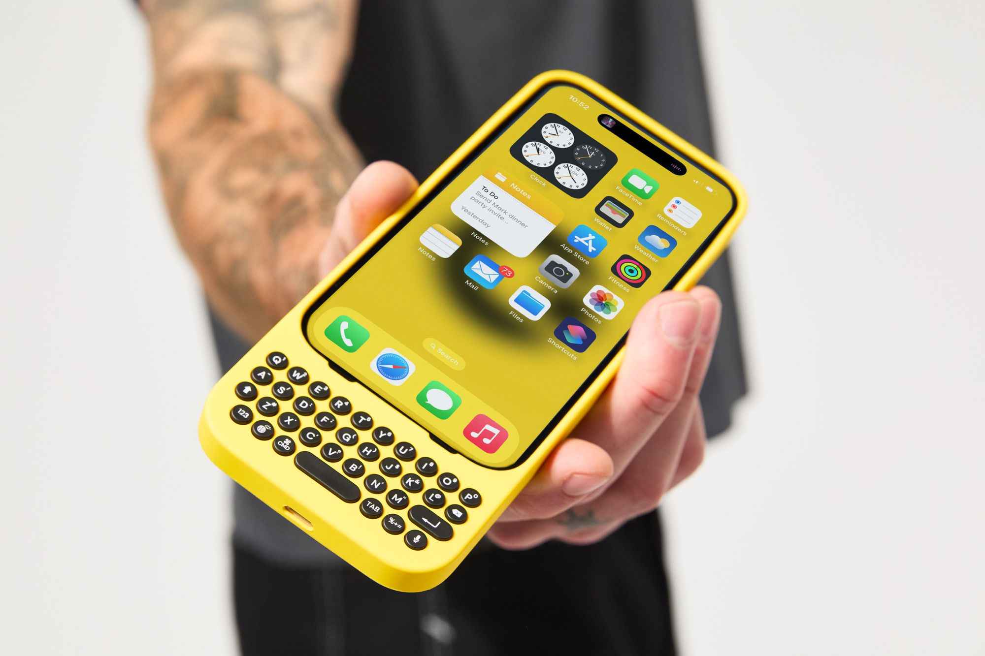 This clicky-type thing is a Blackberry keypad for your iPhone